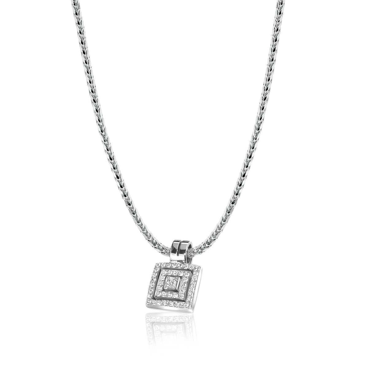 Exquisite 18K Gold Flanders Cut Diamond Pendant – Flanders Diamonds TH